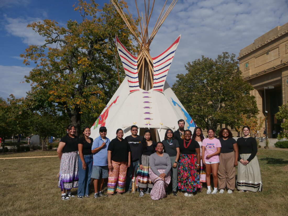 KU campus hosts annual tipi raising in honor of Indigenous People’s Day ...